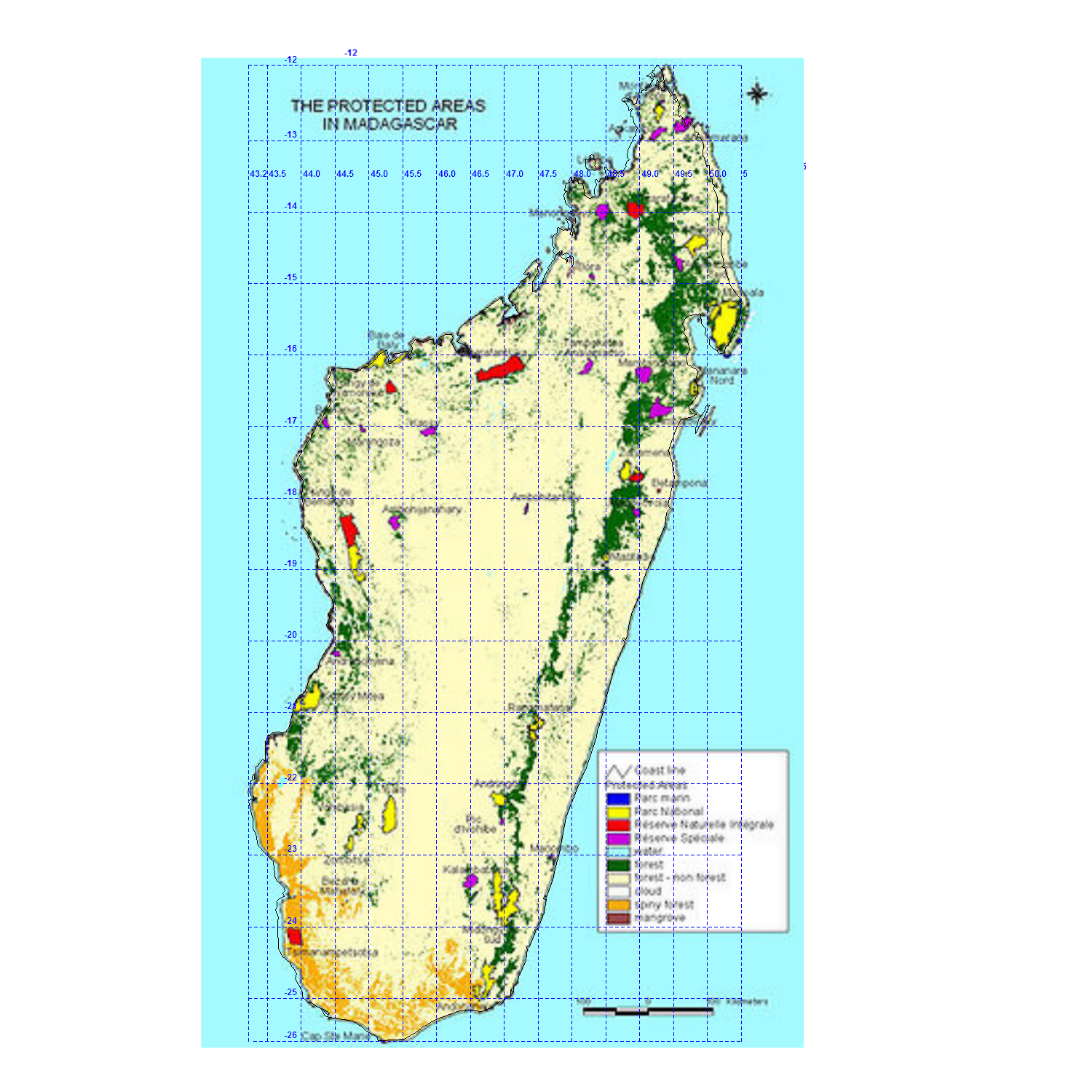 Lemur Distribution Map
