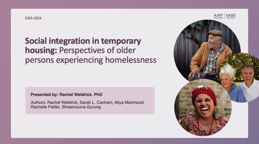 Social integration in temporary housing: Perspectives of older persons ...
