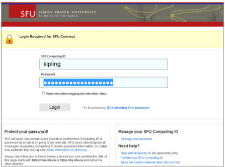 SFU Connect » How-To Guides » Viewing Google Calendar from SFU Connect
