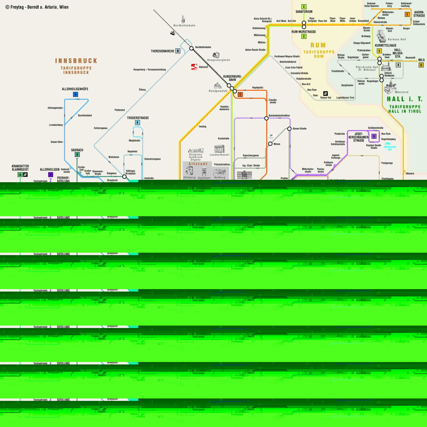 Trolleybus route and overhead maps