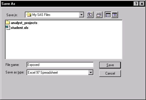 Example: Saving Data to an Excel Spreadsheet