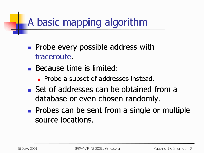 A basic mapping algorithm
