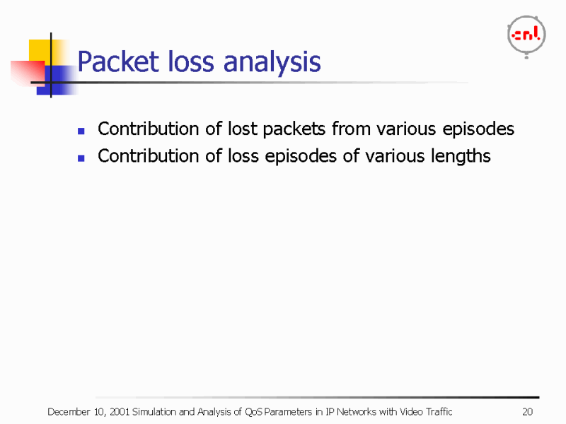 Packet loss analysis