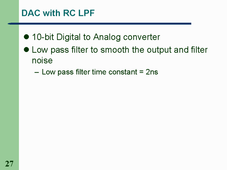 DAC with RC LPF