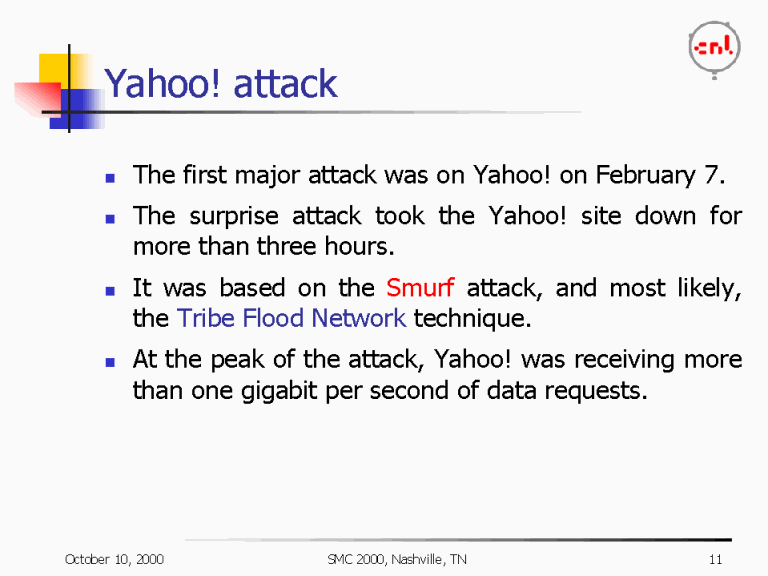 Yahoo! attack