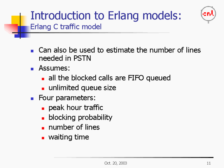 Introduction to Erlang models:
