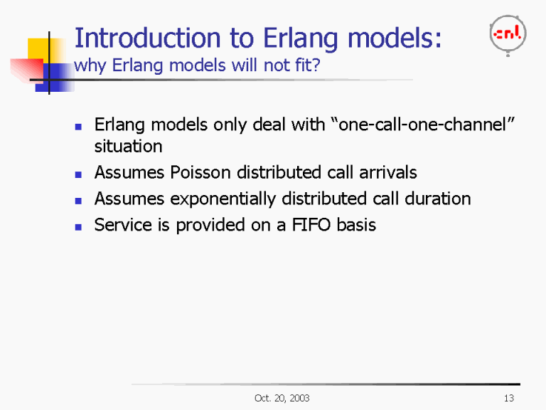 Introduction to Erlang models: