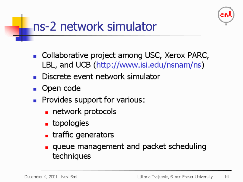 ns-2 network simulator