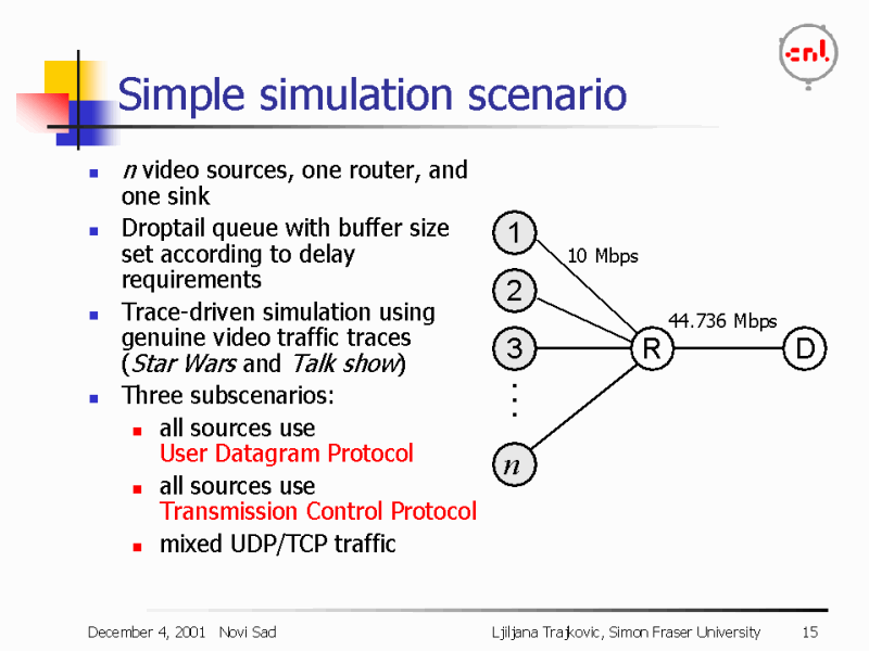 Simple simulation scenario