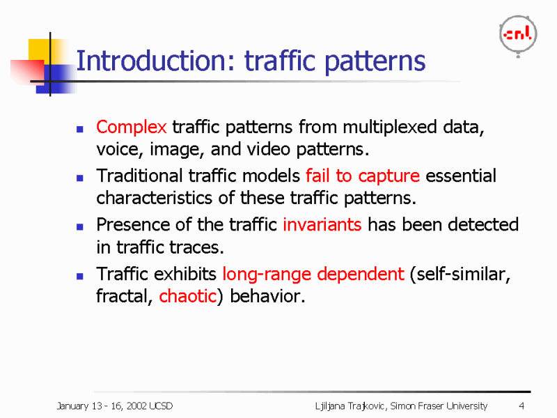 Introduction: traffic patterns