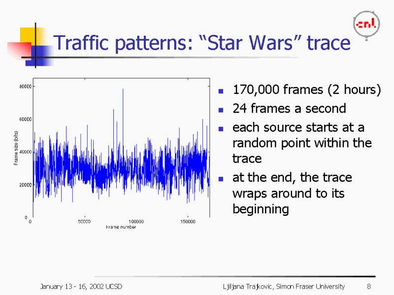 Traffic patterns: “Star Wars” trace