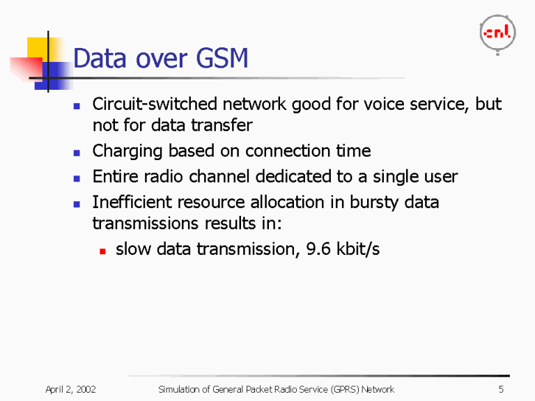 Data over GSM