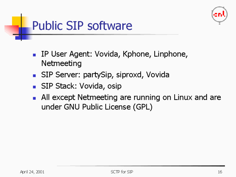 Public SIP software