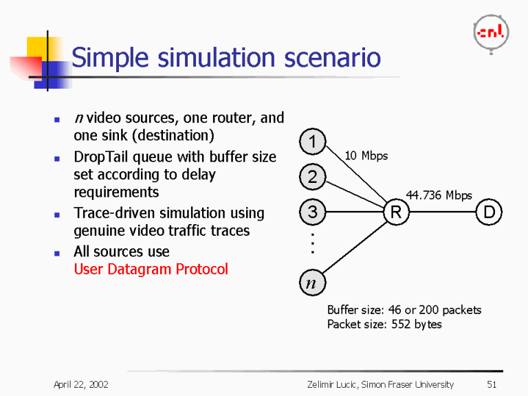 Simple simulation scenario